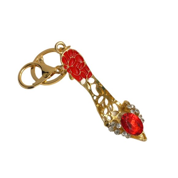 Accessories | Red Crystal Stone Fashion High Heel Epoxy Goldtone ...